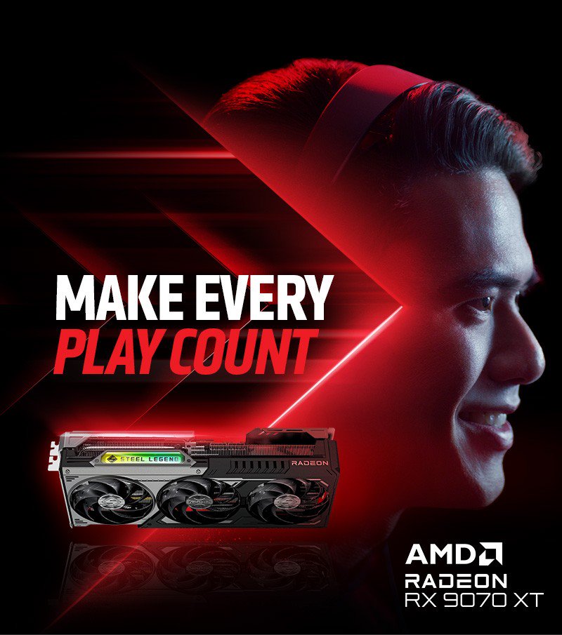 ASRock > AMD Radeon™ RX 9070 XT Steel Legend Dark 16GB