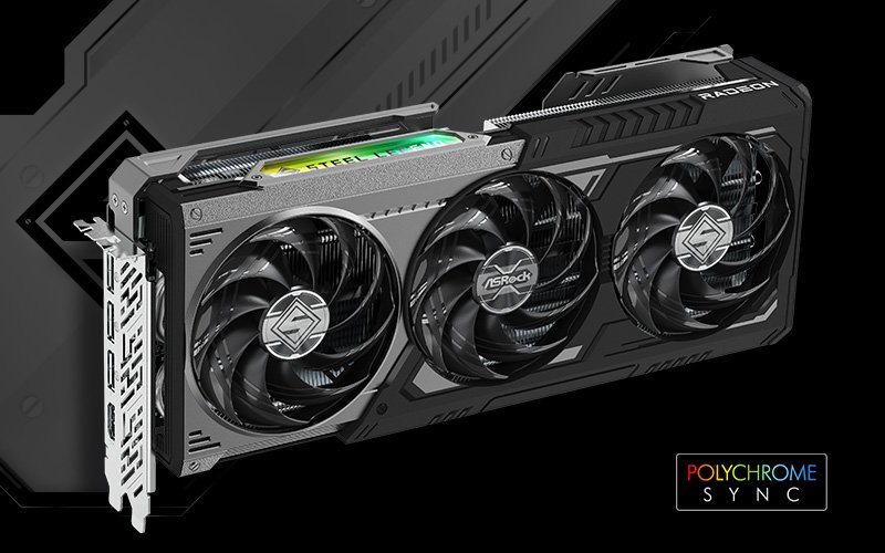 华擎科技 > AMD Radeon™ RX 9070 GRE 钢铁传奇 Dark 12GB OC