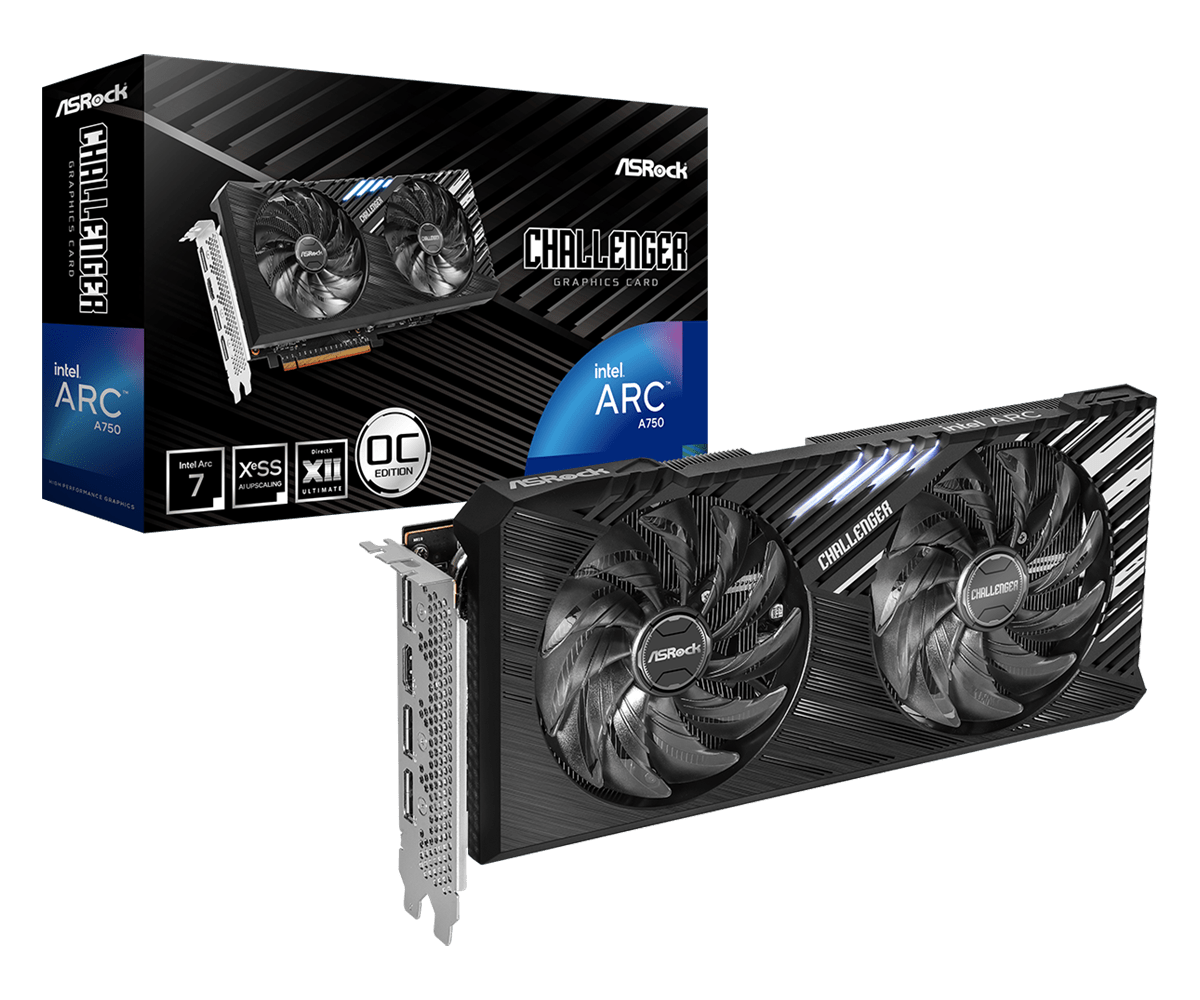 ASRock > Intel Arc A750 Challenger SE 8GB OC