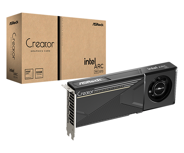 ASRock > Intel Arc Pro B70 Creator 32GB