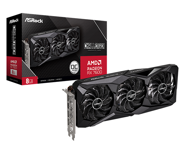 ASRock > AMD Radeon™ RX 7600 Challenger Pro 8GB OC