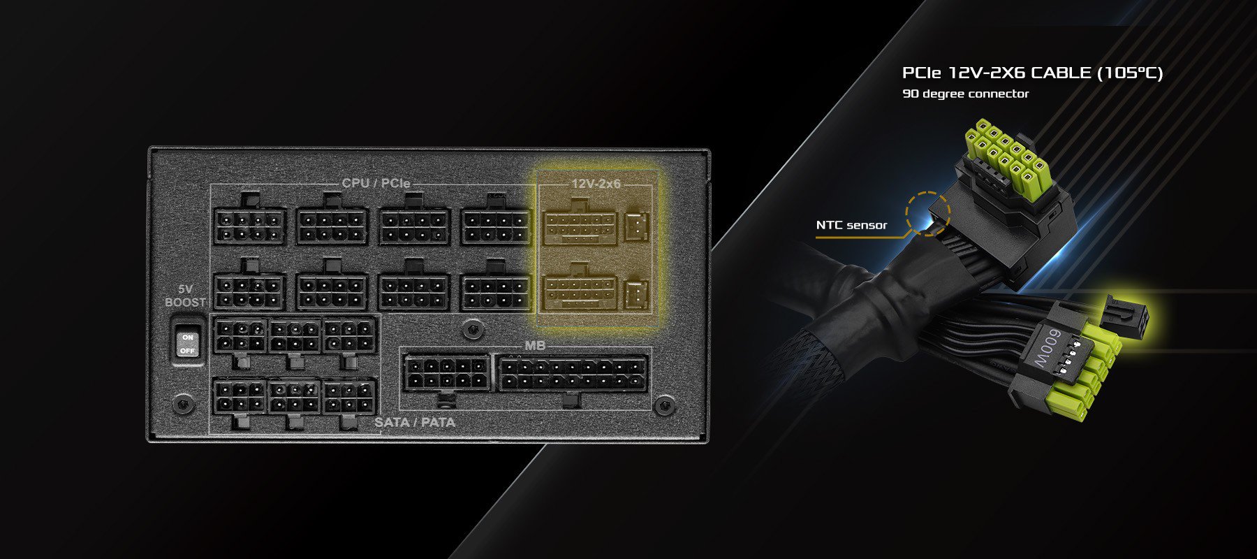 ASRock > 12V-2x6 600W / L-Type Cable