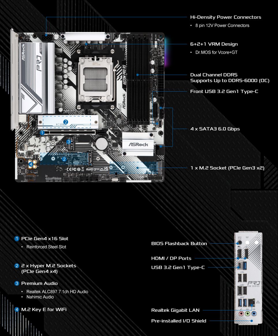 ASRock > A620M Pro RS