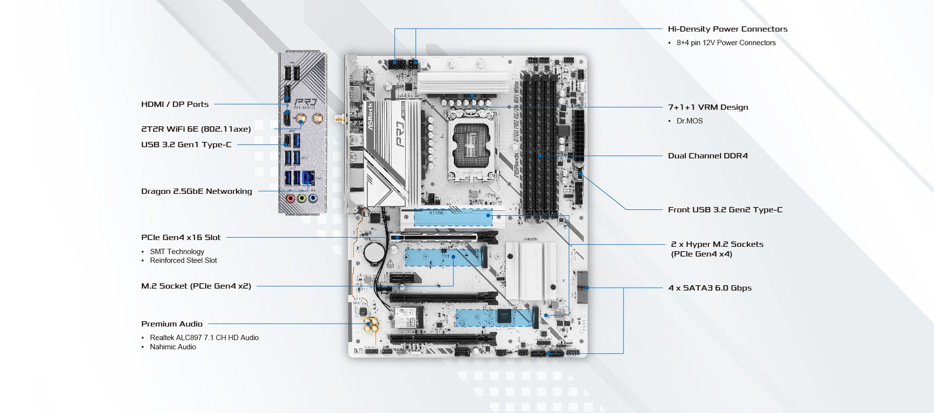 ASRock > B760 Pro RS/D4 WiFi White