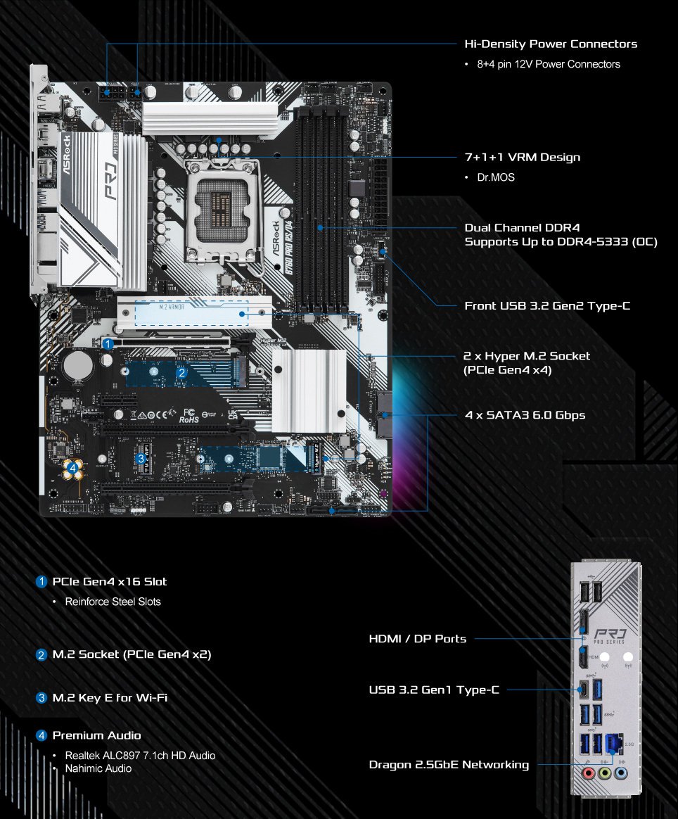 ASRock > B760 Pro RS/D4