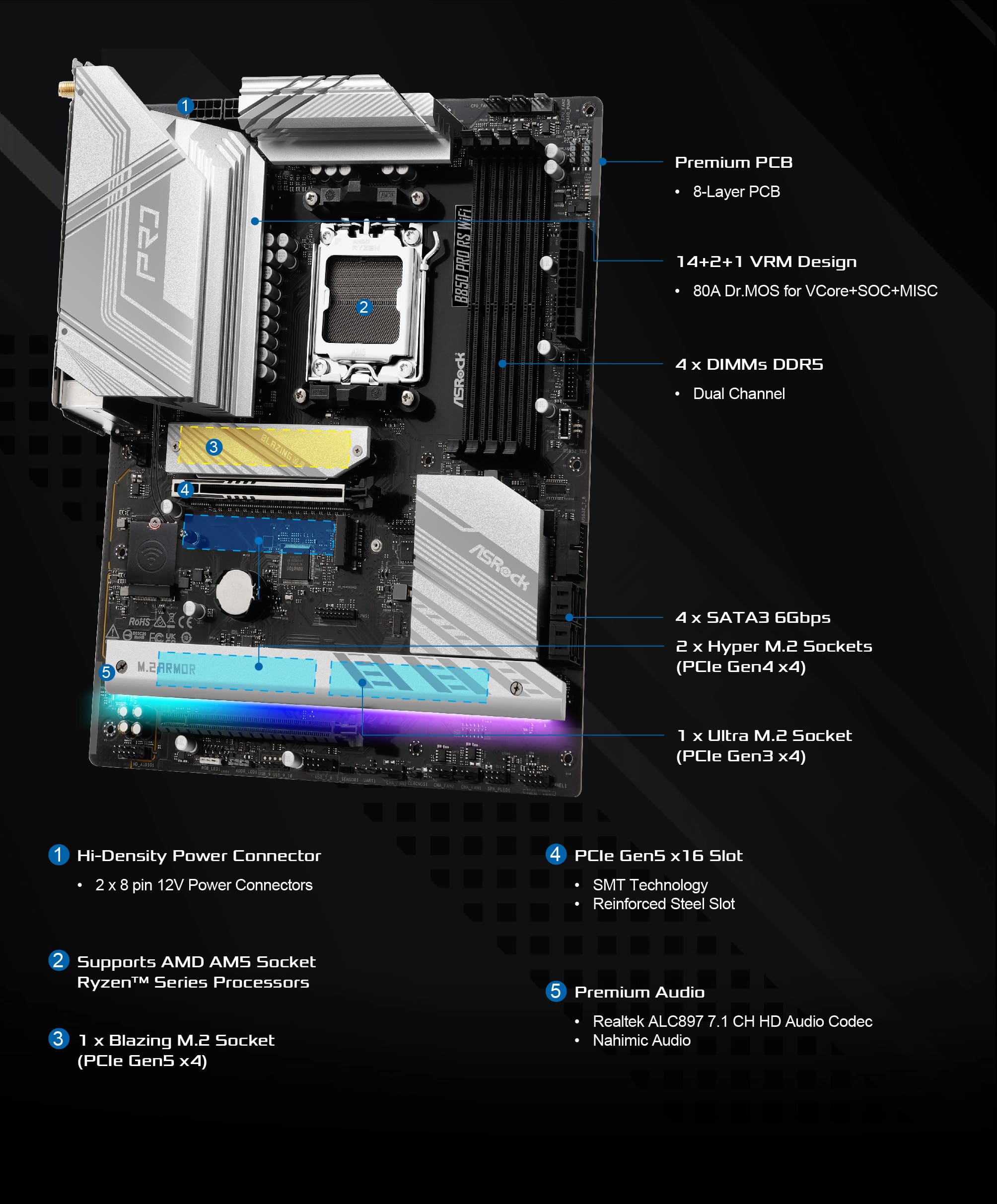 ASRock > B850 Pro RS WiFi