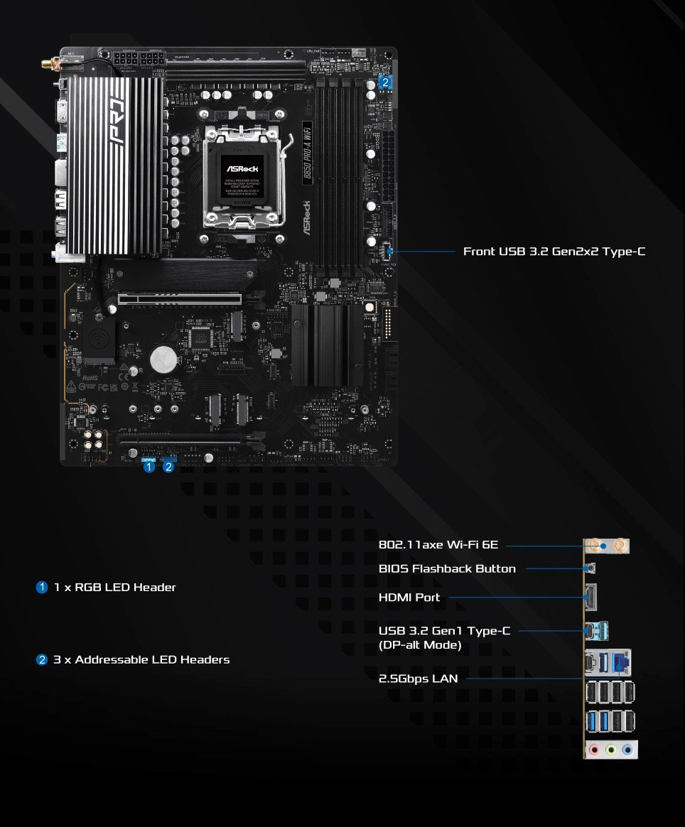 ASRock > B850 Pro-A WiFi