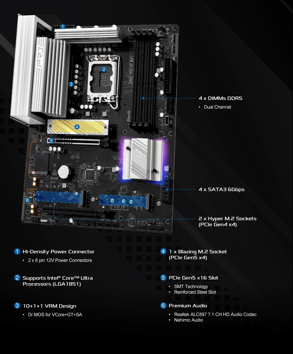 ASRock > B860 Pro RS WiFi