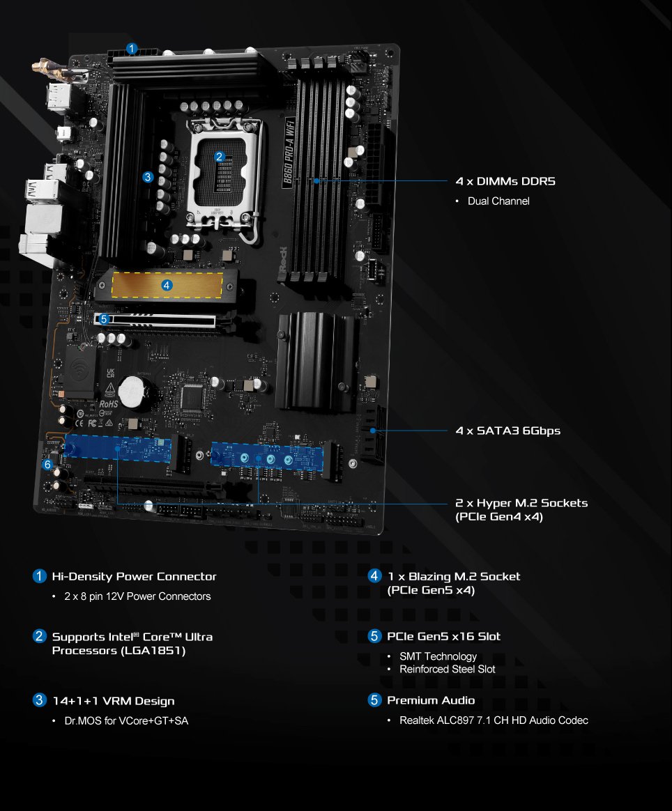 ASRock > B860 Pro-A WiFi