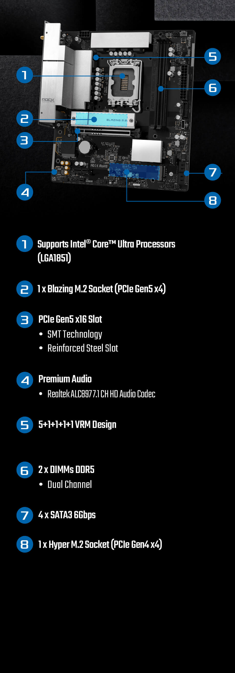 ASRock > B860M Rock WiFi
