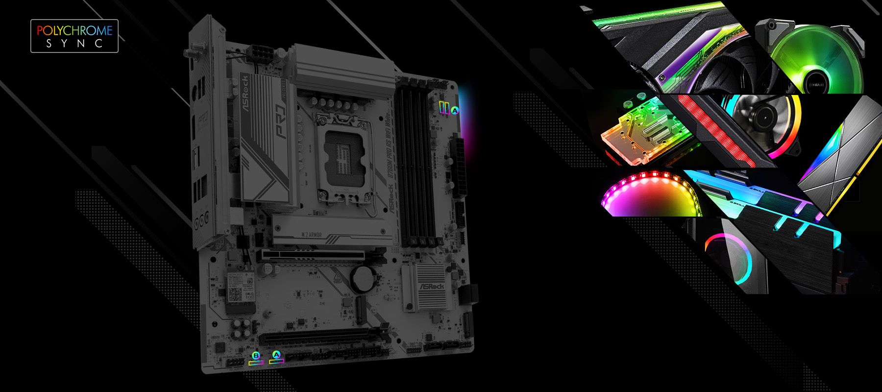 ASRock > B760M Pro RS WiFi White