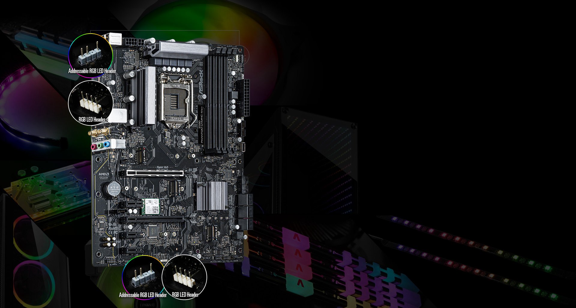 ASRock Z590 Phantom Gaming 4/ ac+ WIFI+Bluetooth DDR4 LGA1200 ATX ...