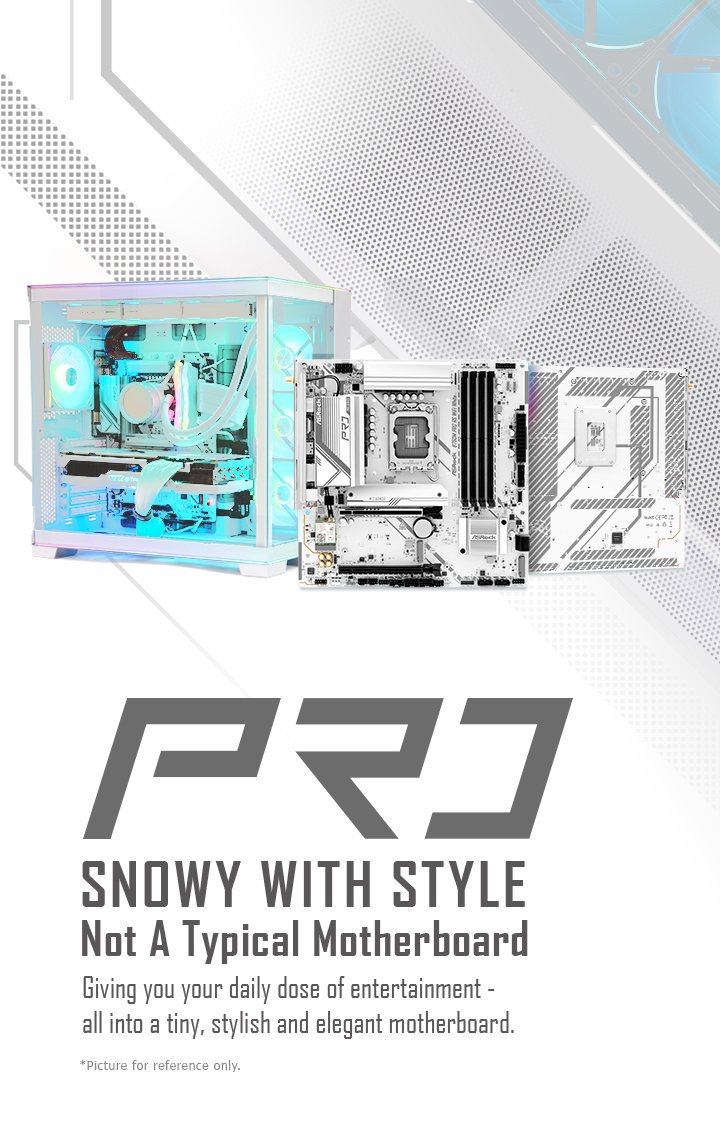 ASRock > B760M Pro RS WiFi White
