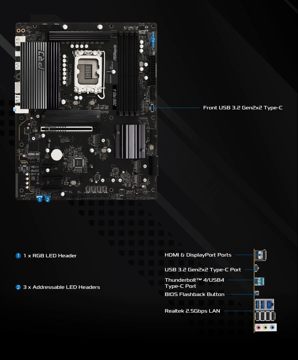 ASRock > Z890 Pro-A