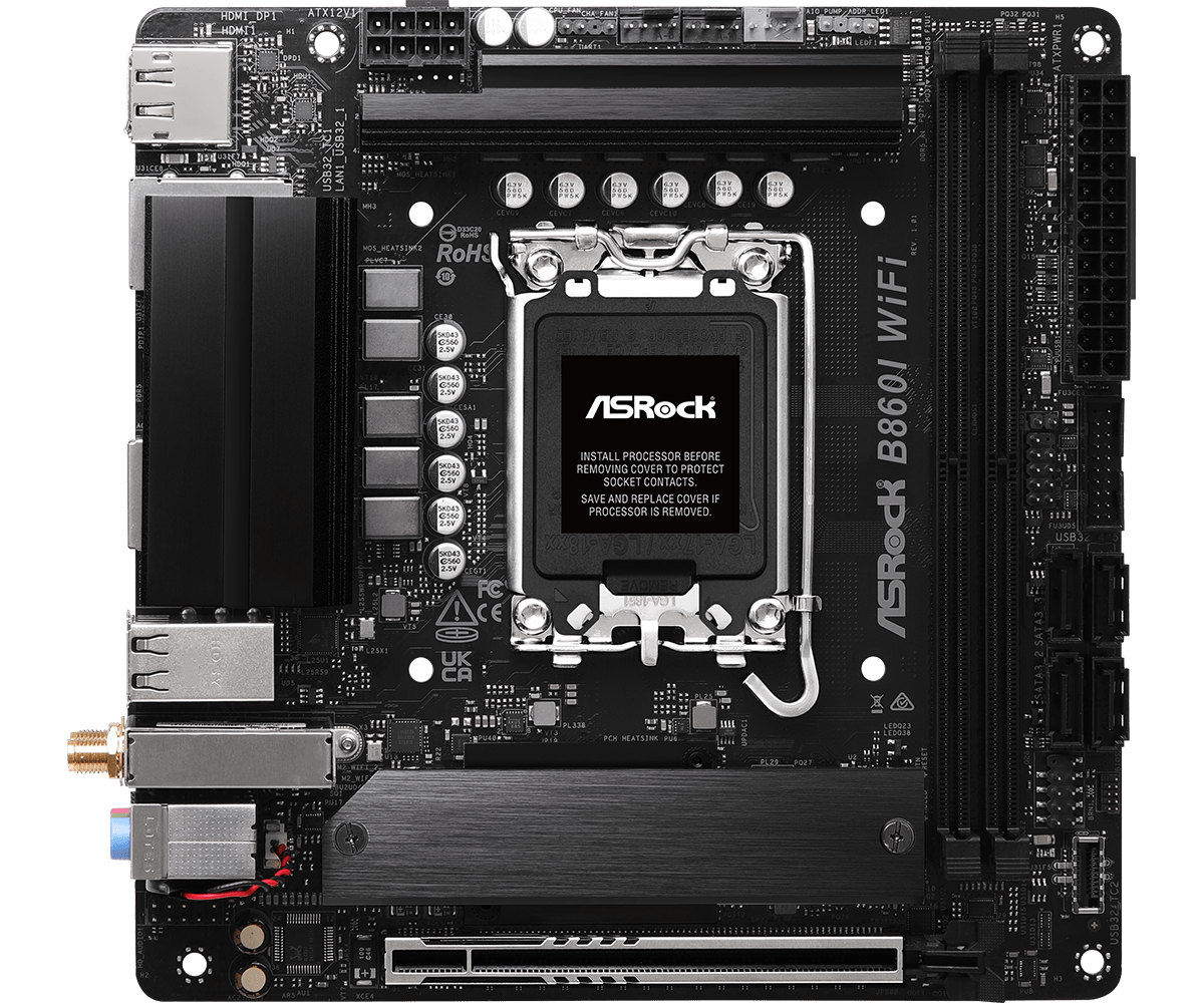AsRock B860I WiFi | LGA 1851 | MITX | HDMI DP | DDR5 | Matična Plošča