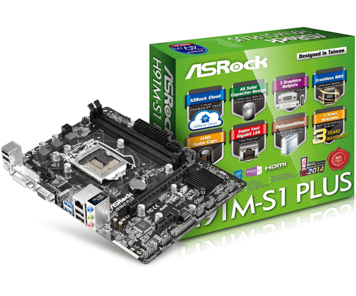 ASRock > H91M-S1 PLUS