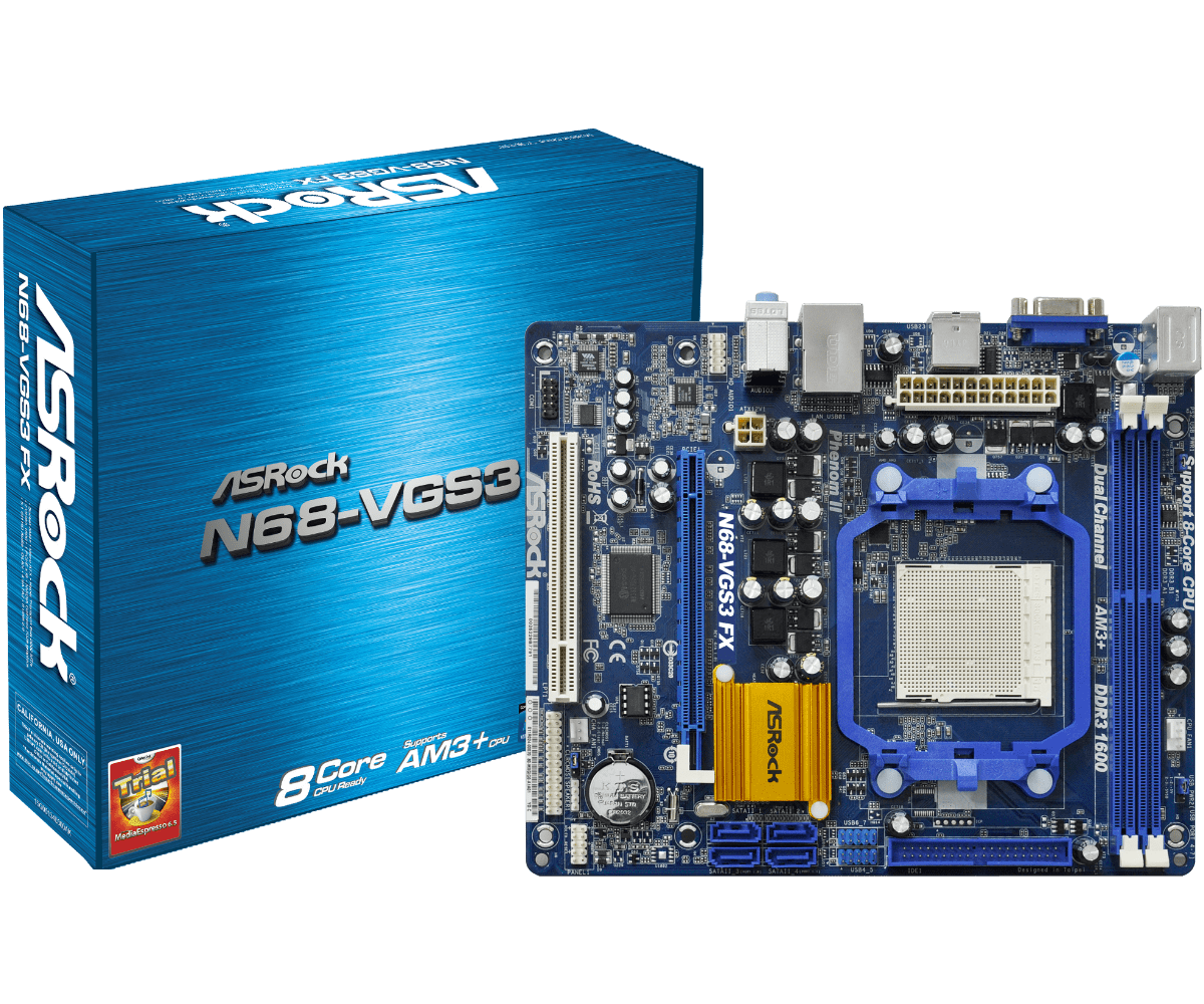 ASRock > N68-VGS3 FX